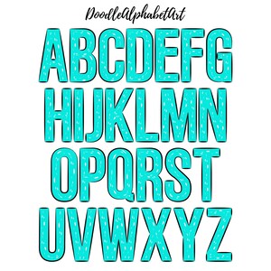 Splash Water Bubbles, Alphabet Letters PNG Bundle, Bright Color Palette ...