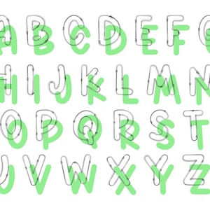 Doodle Letters Alphabet With Transparent Inside SVG PNG Eps Pdf ...