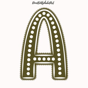 Fall Color Scribble Alphabet PNG: Dots Letters, 5 Alpha Sets (digital ...