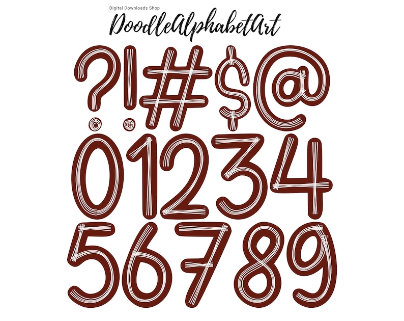 Scribble Letters PNG in 5 Color Palettes for Mother's Day - Etsy