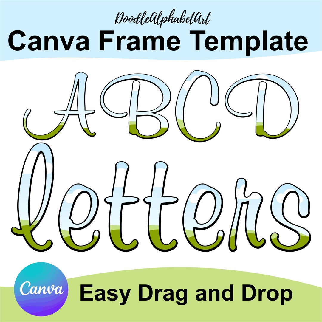 Canva Frames Letters, Handwritten Christmas Script Font, Doodle ...