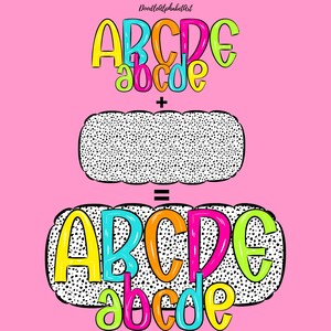 White Splash Lines Alphabet PNG Bundle, Dalmatian Dots Background ...