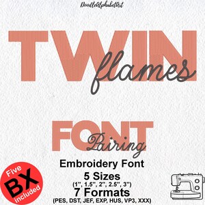 Font Pairing Indigo & Gwendolyn Cursive Script Satin Stitch Embroidery ...