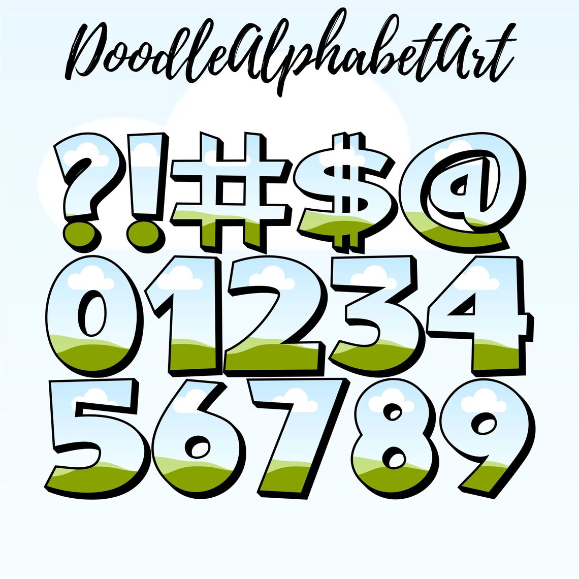 Doodle Letter Canva Frames: School Font Alphabet (digital Download) - Etsy