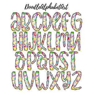 Summer Alphabet PNG, Colorful Wave and Floral Pattern, Wave Outline, A ...