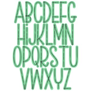 Scribble Letters PNG in 8 Colors, Orangey Yellow, Silver, Vista Blue ...