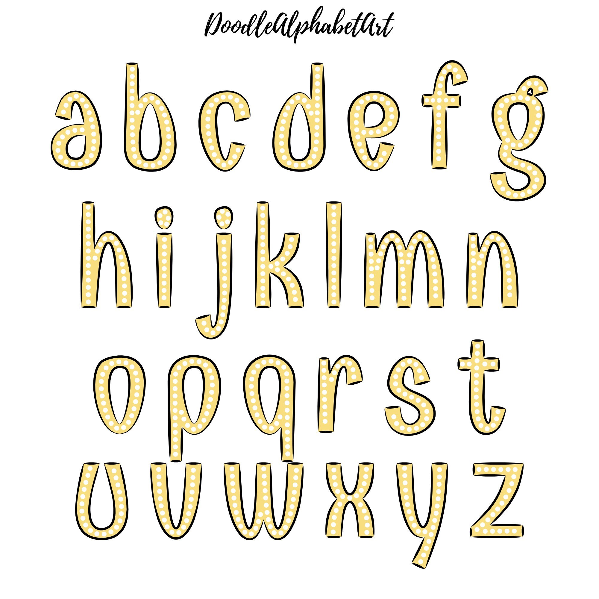 Polka Dot Alphabet PNG Bundle: Teacher Colors, Marquee Letters (digital ...