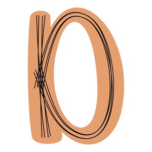 Earthy Boho Color Palette Scribble Letters PNG, A Hand Drawn Set of ...