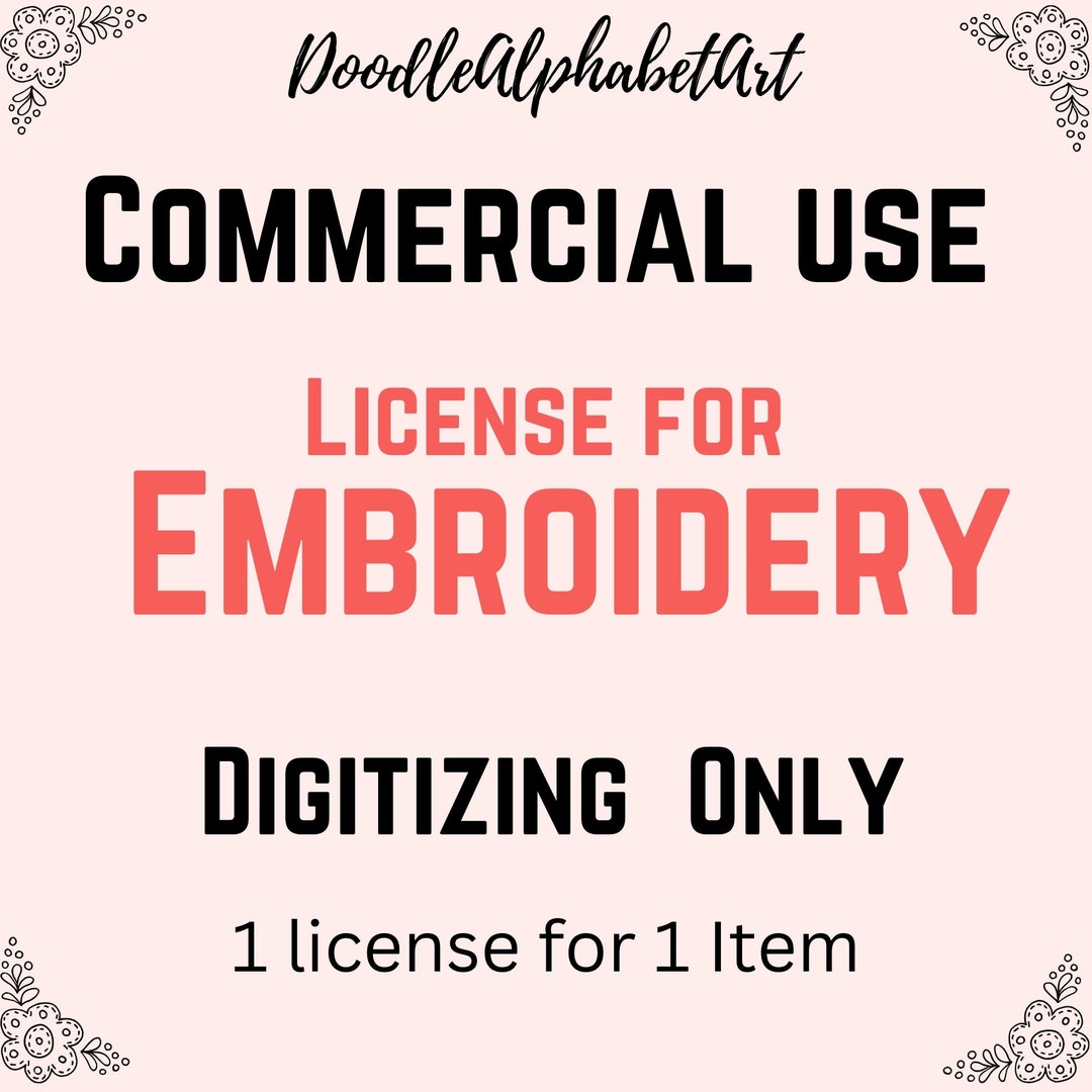 Commercial Use License, Embroidery Font Digitizing, Doodle Alphabet ...
