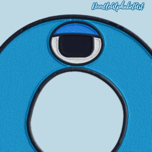 O Letter Faux Embroidery Borders Sublimation Printable for - Etsy