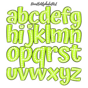 Polka Dot Alphabet PNG Bundle, Bright Color, 5 Alpha Sets, Uppercase ...