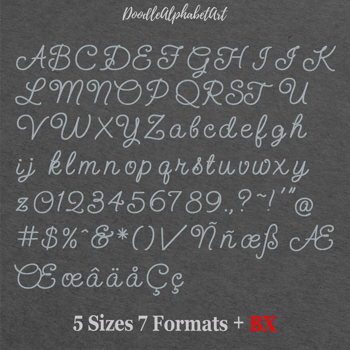 Send Flowers Embroidery Font: Classic Cursive Script (7 Formats, 5 ...
