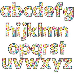 Paint Splatter Doodle Alphabet PNG Bundle: Hand Drawn Letters Digital ...