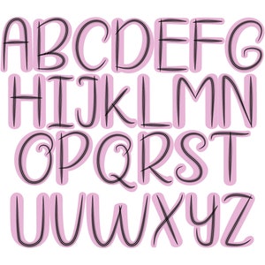 Pastel Scribble Letters PNG: Hand-drawn Doodle Alphabet (digital ...