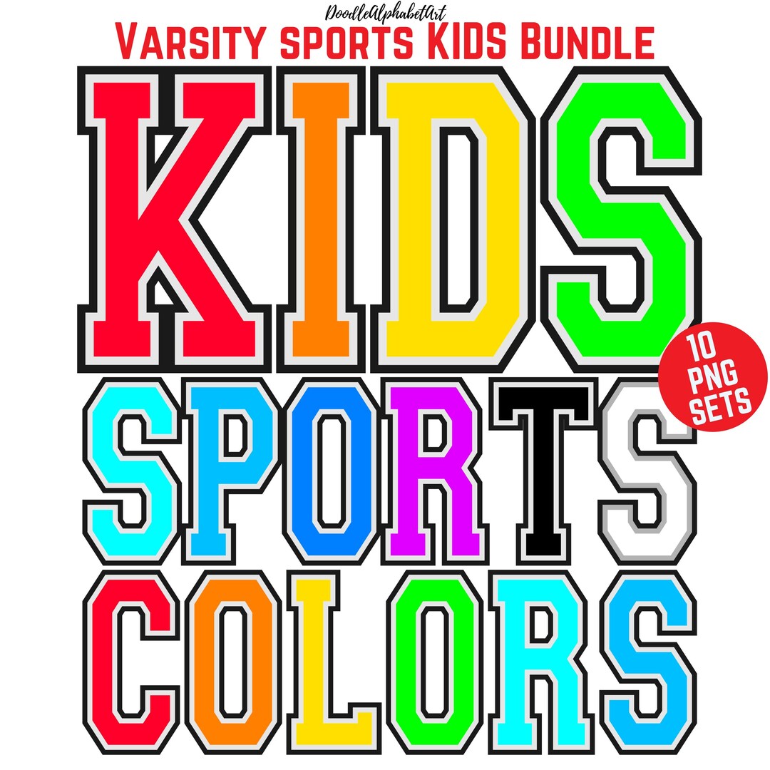 Kids Alphabet Letters PNG, Kids Sports Jersey, Kids Sports Letterman ...