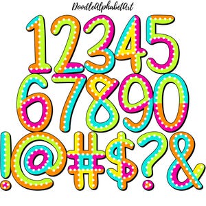 Polka Dot Alphabet PNG Bundle: Funky Font & Dalmatian Backgrounds ...