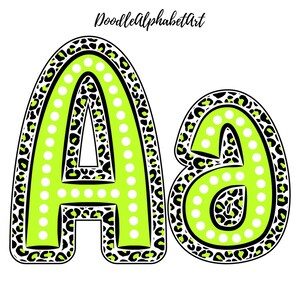 Leopard Print Alphabet PNG Bundle: Polka Dot Letters, Numbers (digital ...