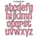 Doodle Alphabet PNG Bundle in 5 Colors Schemes for Berry Colors Palette ...
