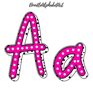 Dalmatian Retro Dots Alphabet PNG Bundle, Bright Colors, 5 Alpha Sets ...