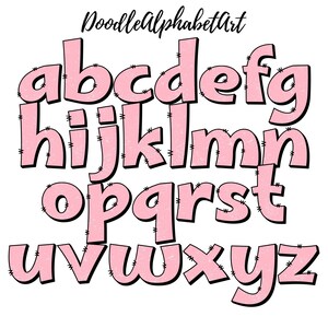 Doodle Font Alphabet PNG Bundle, Handwritten Font, Grunge Letters PNG ...
