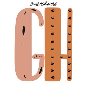 Boho Scribble & Dots Alphabet Letters PNG Bundle, 10 Alpha Sets, Hand ...