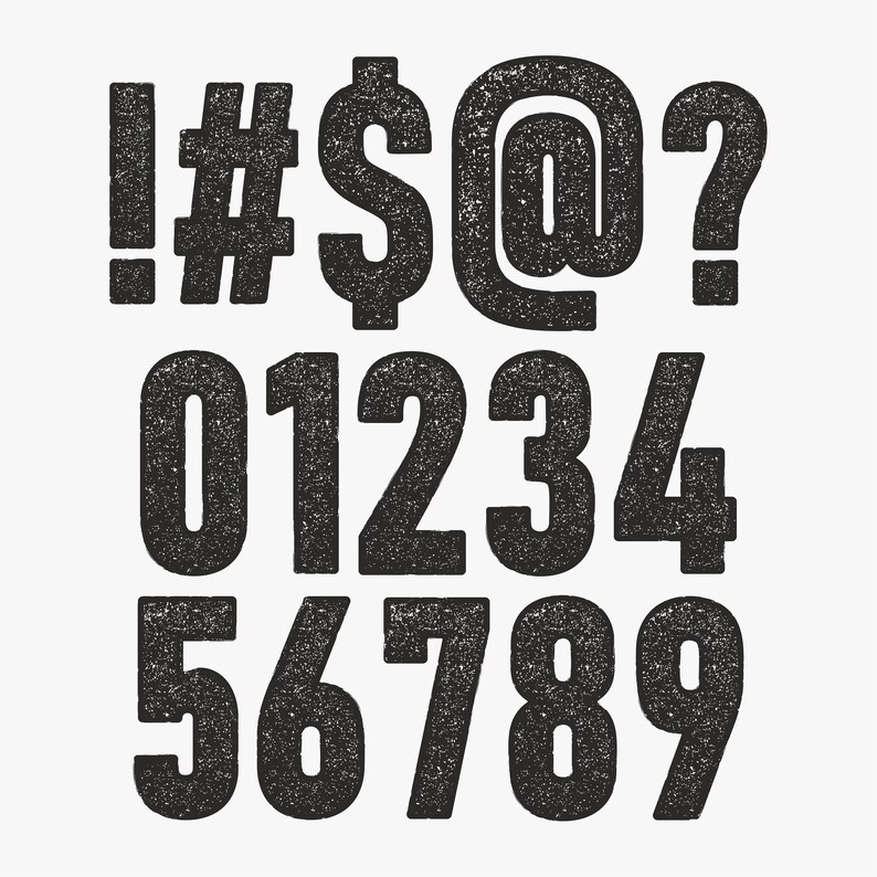 Grunge Alphabet Distressed Font PNG SVG and EPS Distressed - Etsy