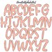 Scribble Letters PNG, Pastel Color Palettes, Hand Drawn Black Lines ...