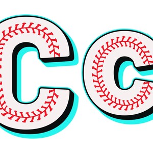 Baseball Alphabet Letters PNG Bundle, Baseball Sports Doodle Letters ...