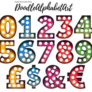 Marquee Boho Rainbow Digital Alphabet PNG. Marquee Letter PNG Graphic ...