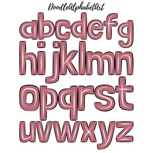 Boho Letters PNG, White Ink Brush Stroke Line Alpha Set PNG Bundle ...