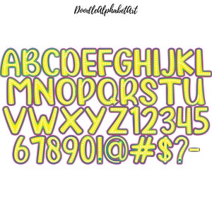 Polka Dot Marquee Alphabet PNG Bundle: Funky Colorful Letters (digital ...
