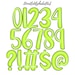 White Double Line Doodle Letters PNG Bundle, Black Double Outline ...