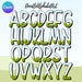 Retro Doodle Letters: Handwritten Uppercase Font, Canva Alphabet Frames ...