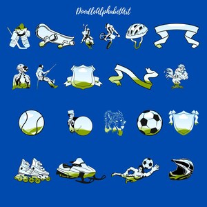 Editable Mega Sport Bundle CANVA Frames With Alphabet Sport Letters ...