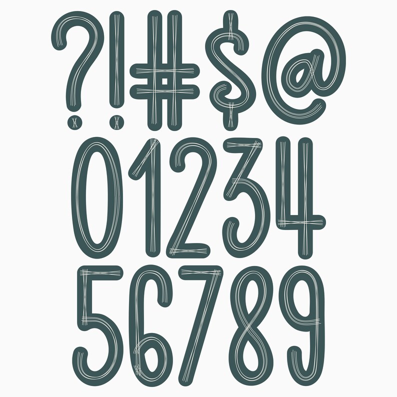 Scribble Letters Boho Doodle Alphabet PNG Bundle in 6 COLORS - Etsy