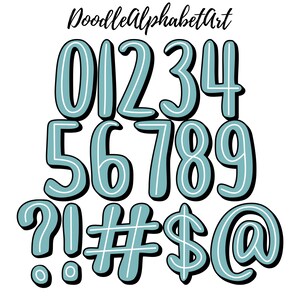 White Centerline Letters PNG in 10 Boho Color Palette, Block Shadow ...