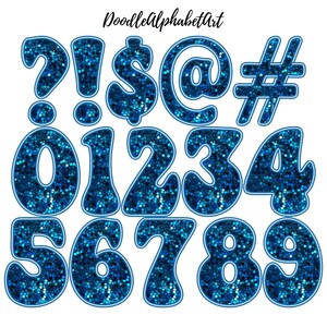 Sequin Groovy Alphabet PNG Bundle: Retro Doodle Letters (digital ...