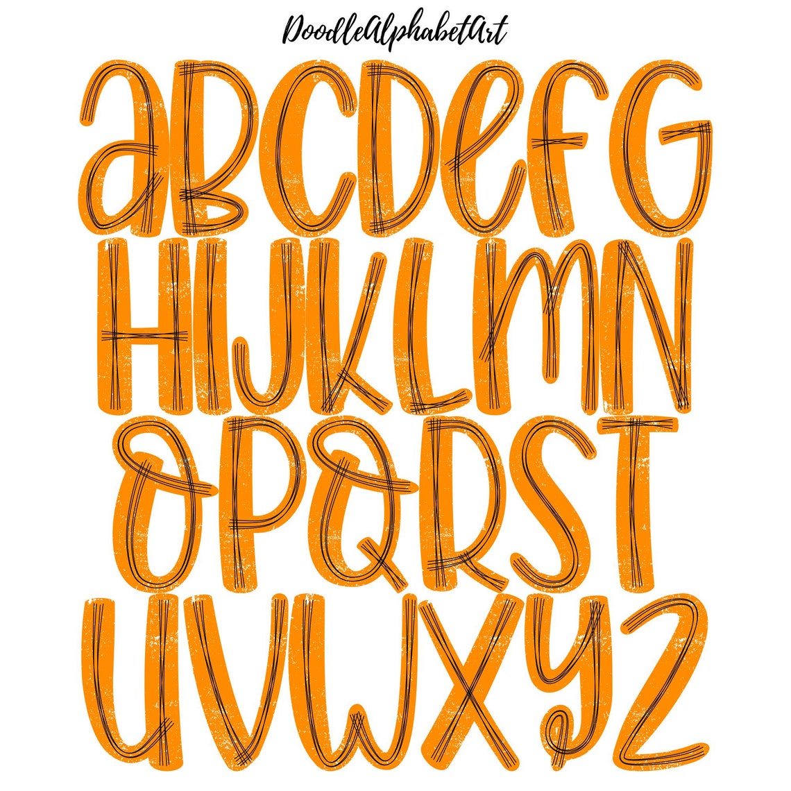 Vibrant Distressed Alphabet PNG Bundle for Creative Projects, Grunge ...