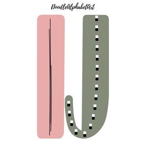 Boho Scribble & Dots Alphabet Letters PNG Bundle, 10 Alpha Sets, Hand ...