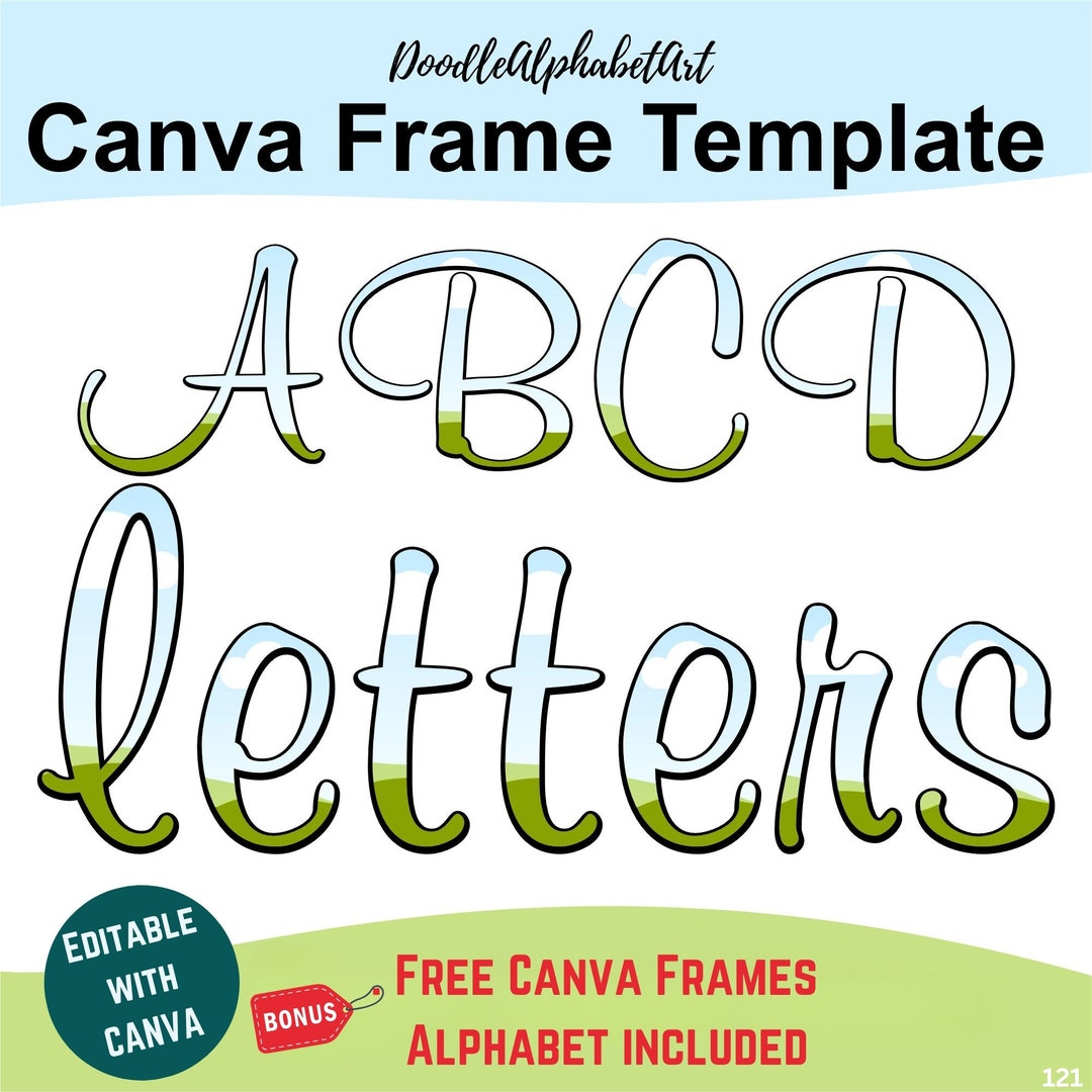 Canva Frames Letters, Handwritten Christmas Script Font, Doodle ...