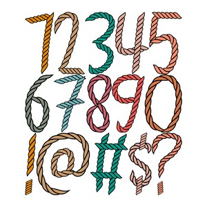 Boho Rope Alphabet PNG: Hand-drawn Doodle Font (digital Download) - Etsy