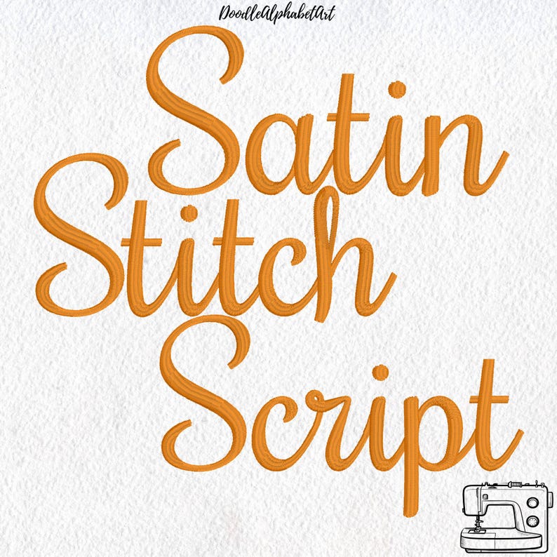 Rochester Satin Stitch Embroidery Font BX Native, 7 Formats & 6 Sizes ...