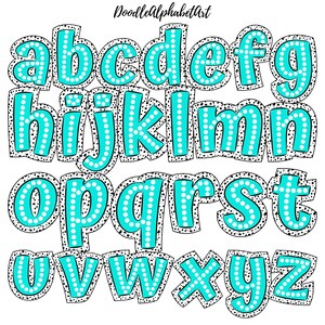Dalmatian Dots Alphabet PNG Bundle: Bright Color Marquee Letters ...