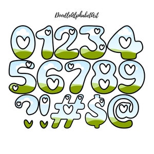 Canva Frame Groovy Valentine's Day Heart Letters, Doodle Heart Alphabet ...