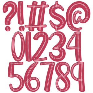 Scribble Letters PNG in 6 Colors, Orange Salmon, Alpine, Cascade ...