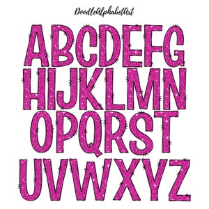 Valentine's Glitter Alphabet Letters PNG Set | Red Shades | Digital ...