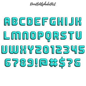 3D Doodle Alphabet PNG Bundle: Bold Colorful Letters (digital Download ...