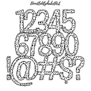 Dot Dalmatian Letters PNG Bundle, Handwritten Doodle Alphabet Letters ...