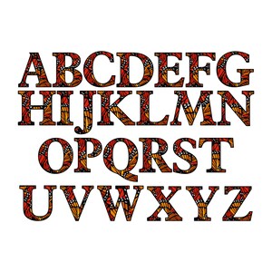 Monarch Butterfly Digital Doodle Alphabet Print PNG With Clipart ...