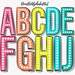 Grunge Groovy Alphabet PNG, Teacher Color Palette, Retro Letters PNG ...